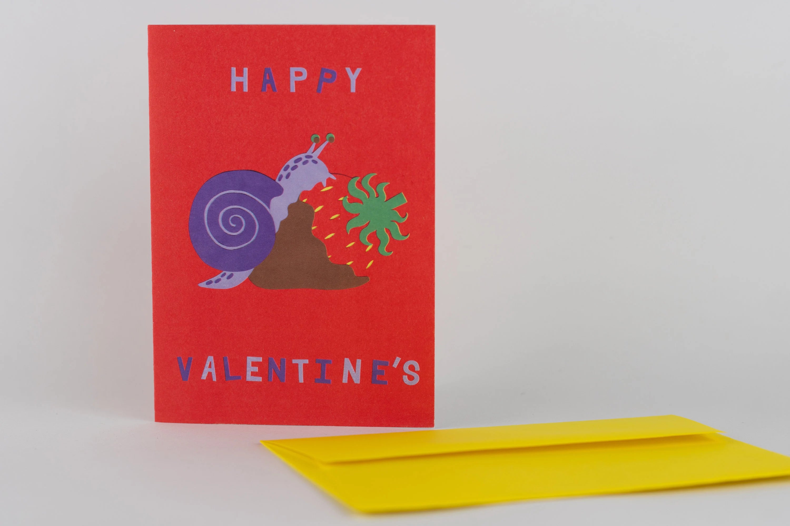Snail and Strawberry Valentine's Day Card – Genki Club